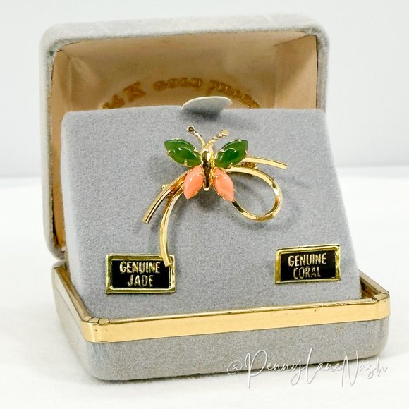Dansal | Jewelry | Dansal Butterfly Stones Golden Pin Brooch With Box ...